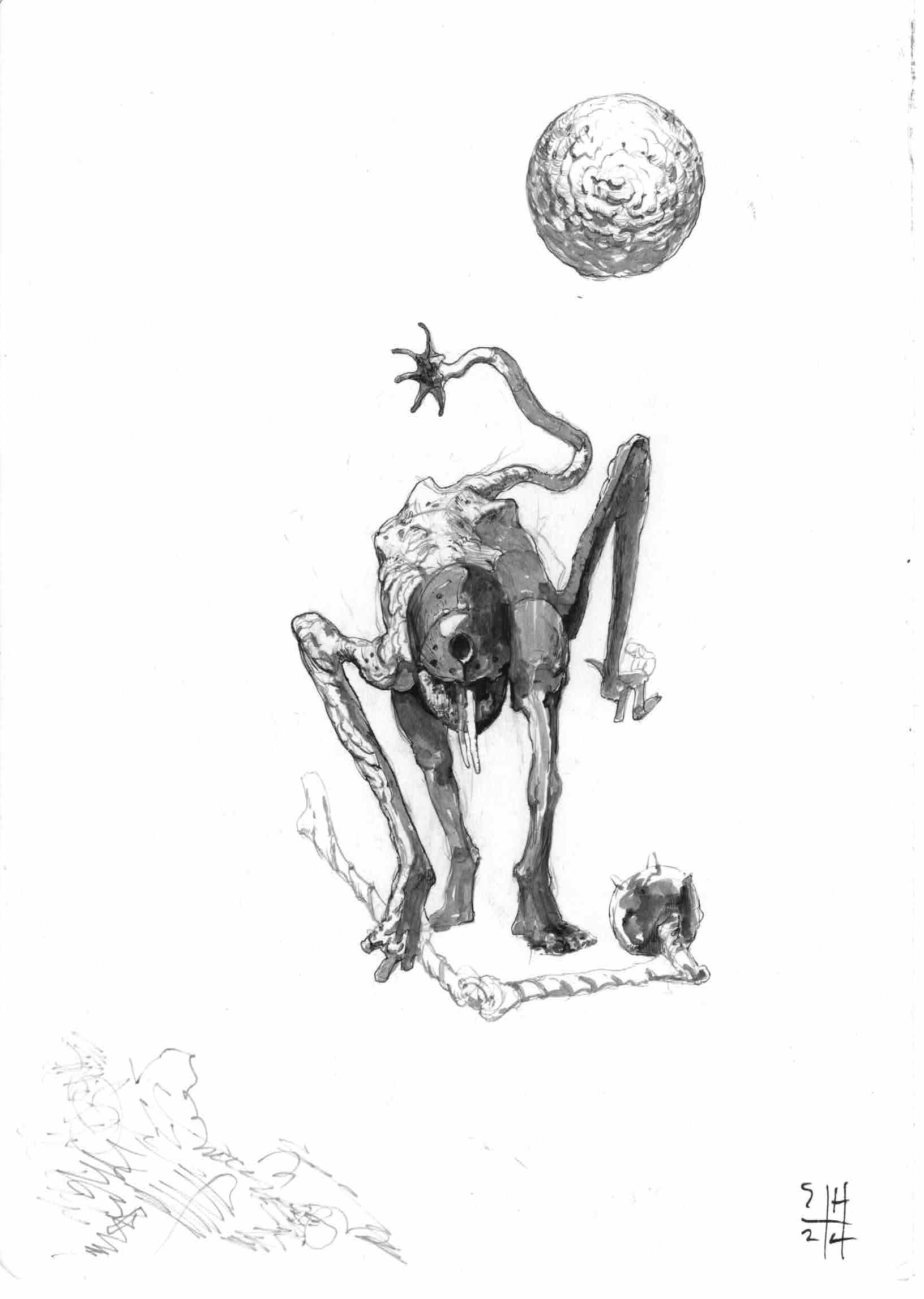 Age of Rot original artwork - hisser – www.hollow-press.net