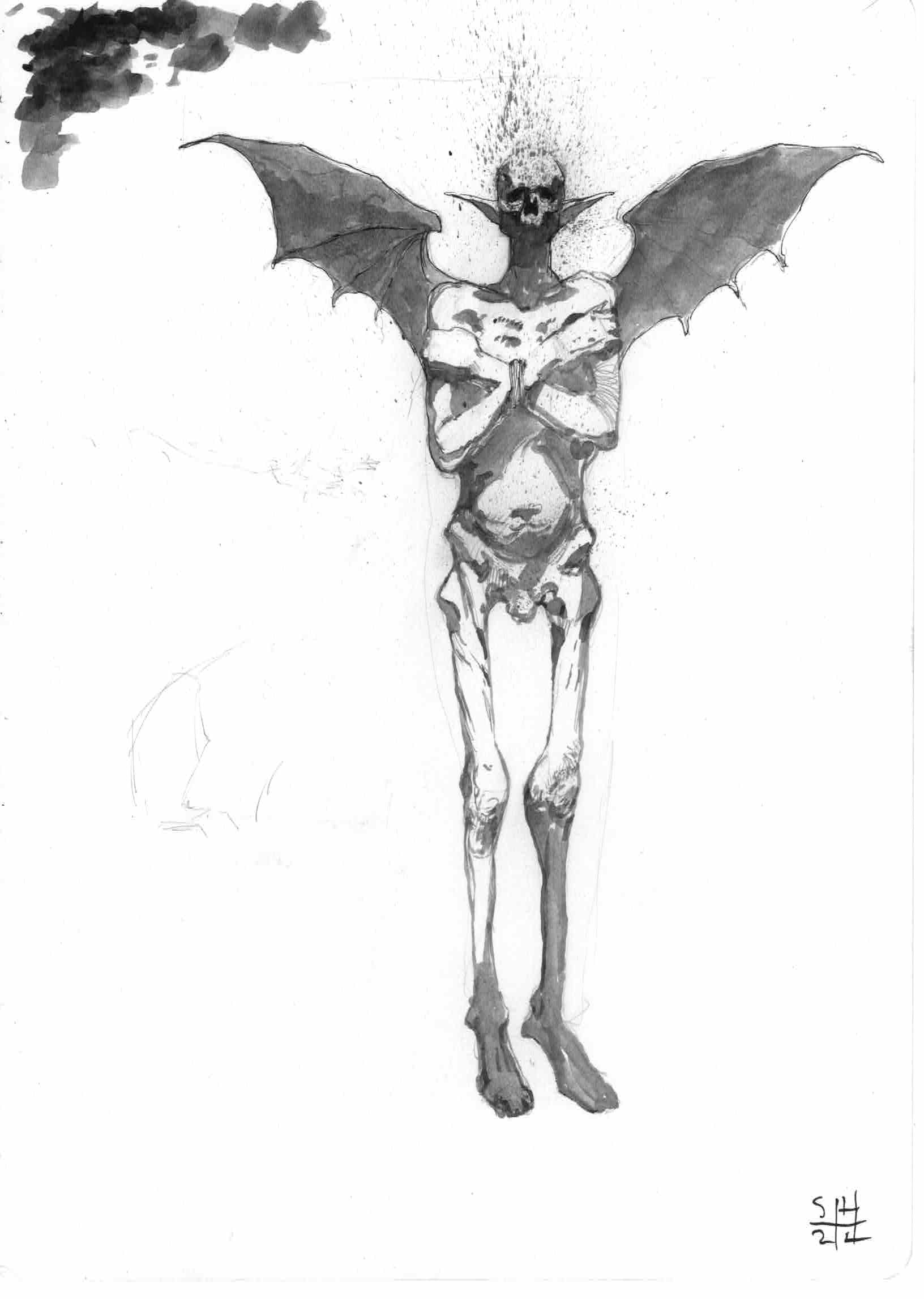 Age of Rot original artwork - winterland demon – www.hollow-press.net