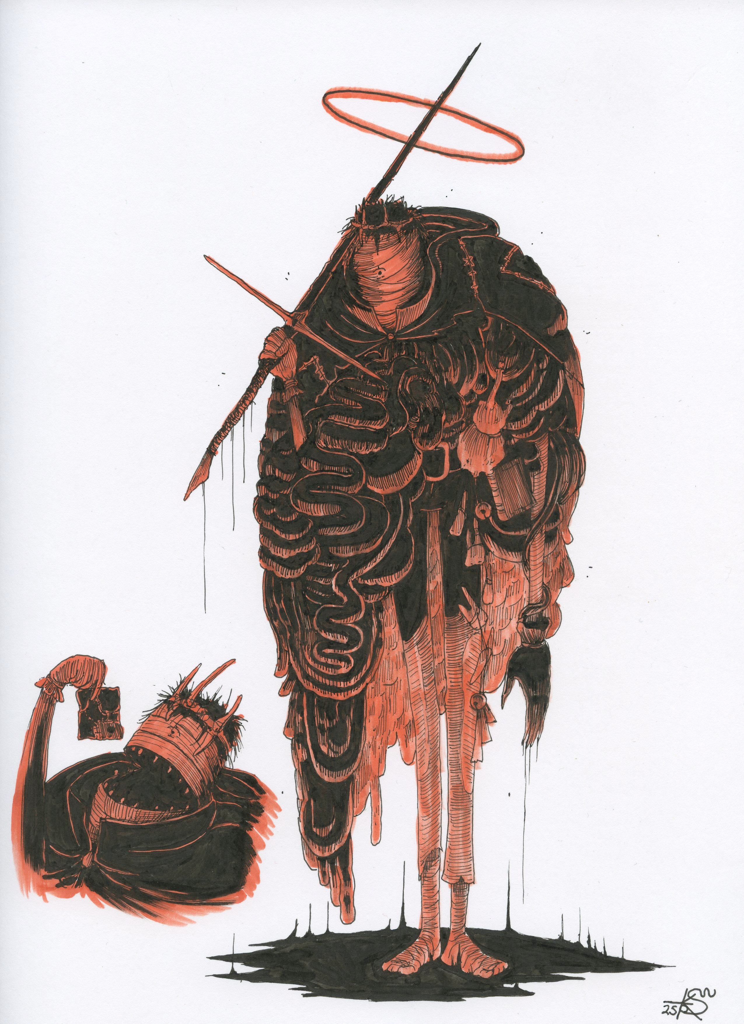 Mock Soul original artwork - all consuming – www.hollow-press.net