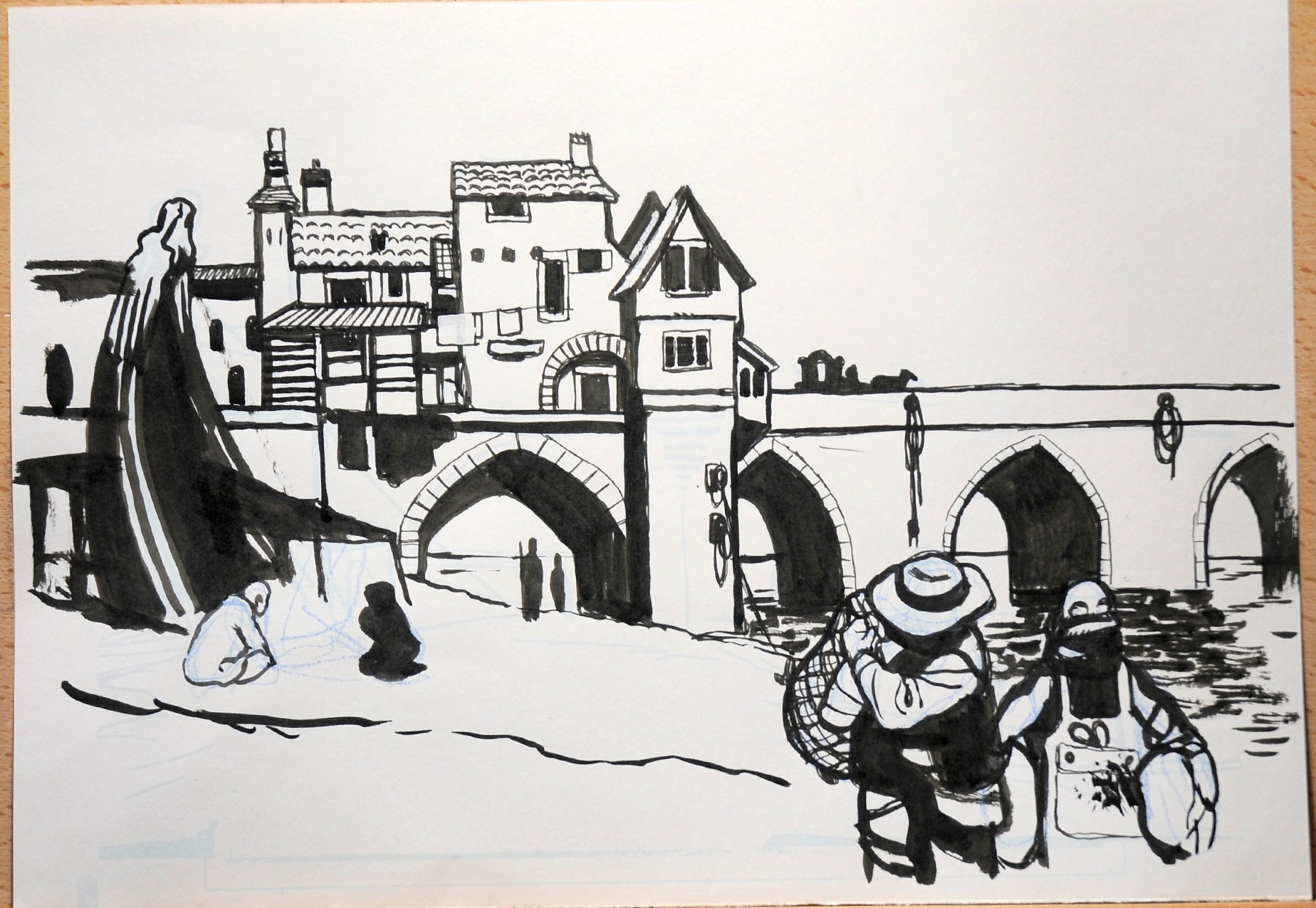 Leyre original artwork - porto di Garili – www.hollow-press.net