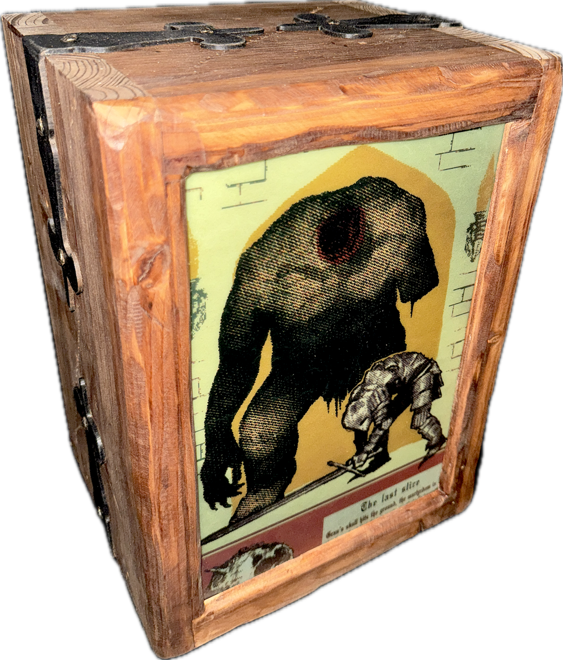 Ogre Slayer - wooden box lamp by Plastiboo – www.hollow-press.net
