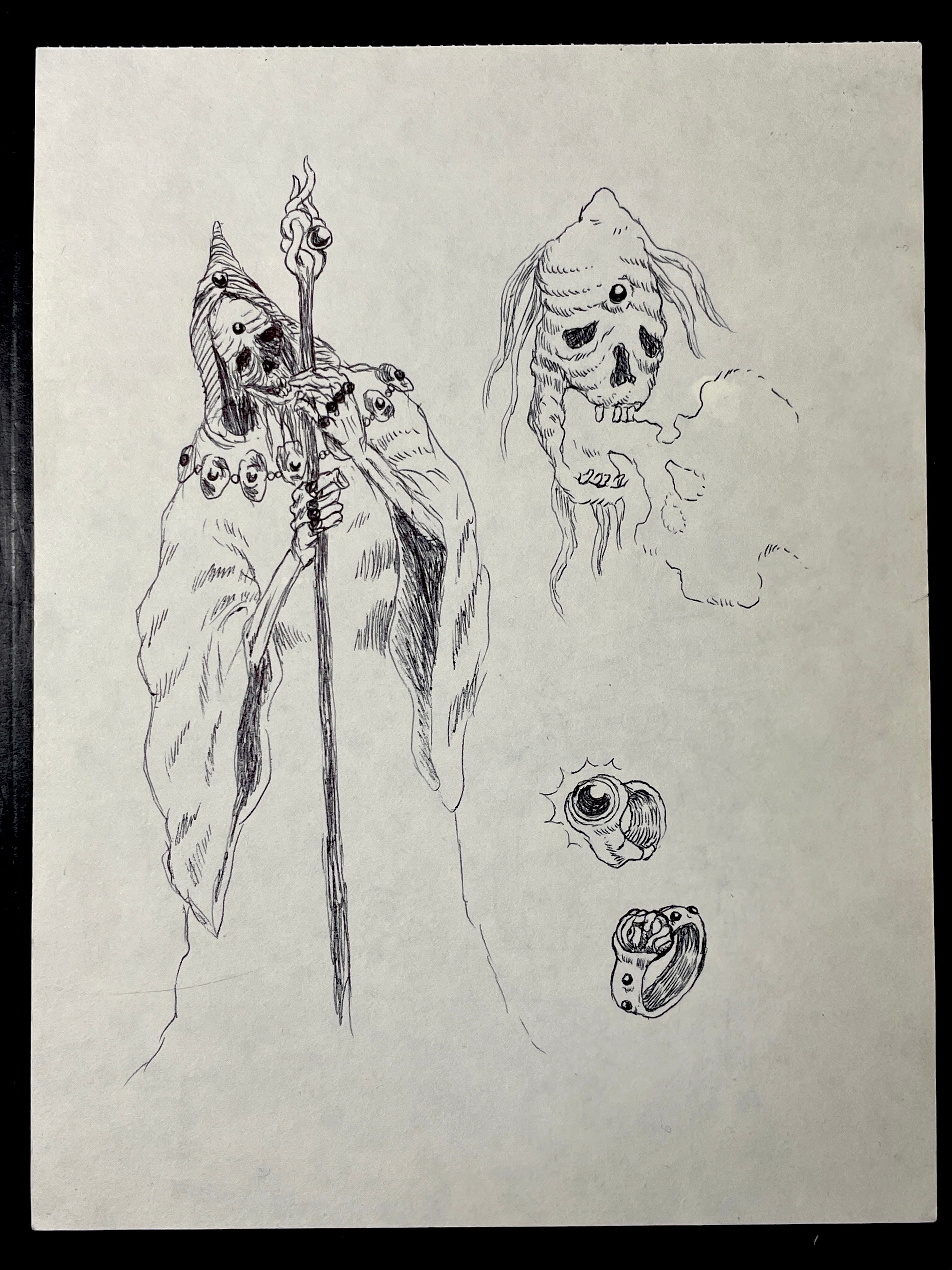 "Vermis II" original artwork study #1 by Plastiboo – www.hollow-press.net