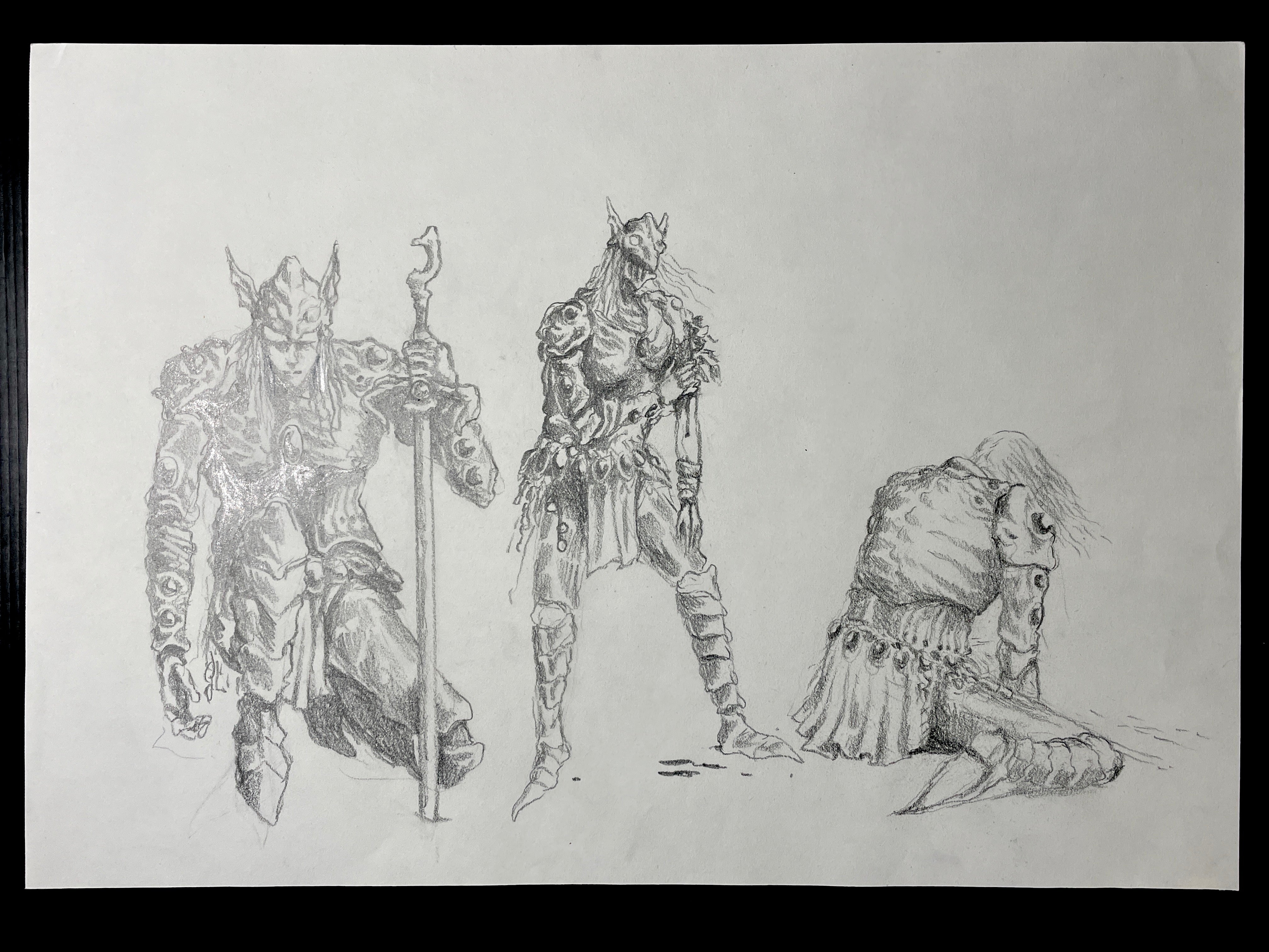 "Vermis II" original artwork study #2 by Plastiboo – www.hollow-press.net