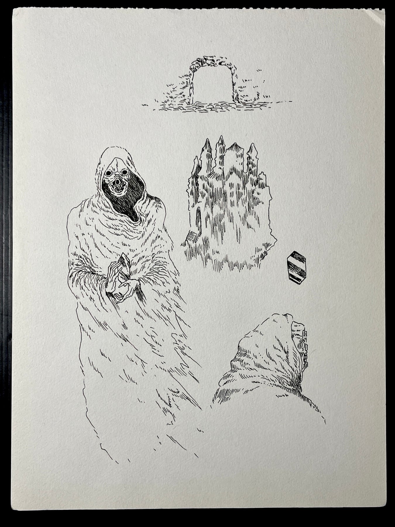 "Vermis II" original artwork study #7 by Plastiboo – www.hollow-press.net